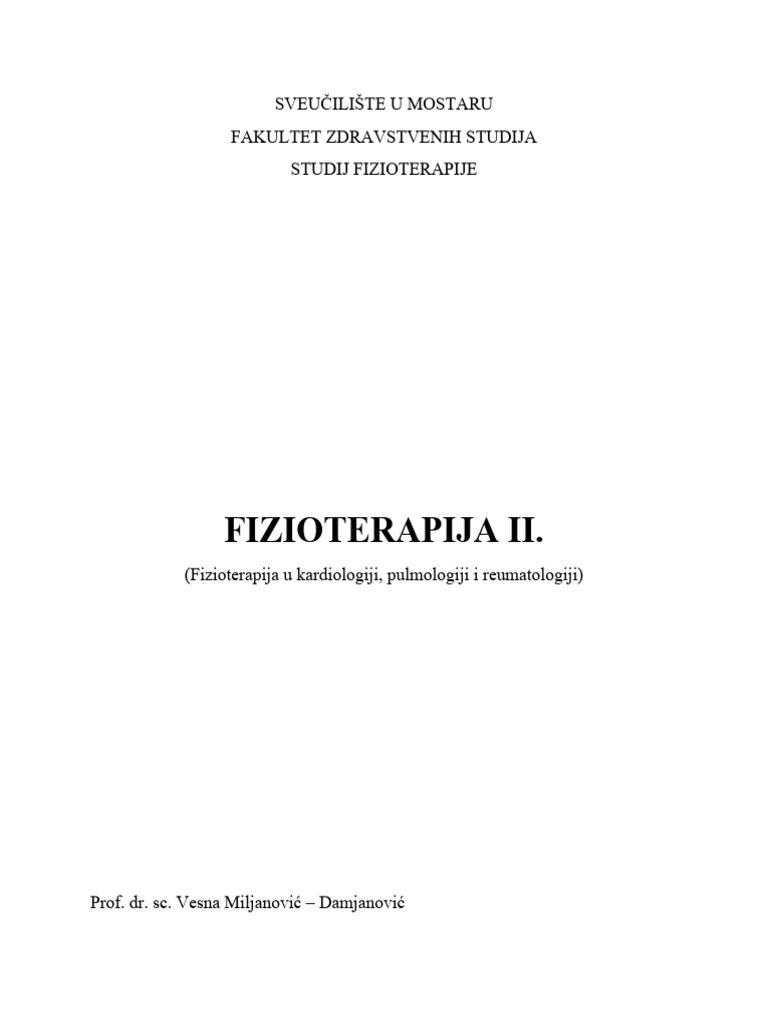 Fizioterapija 2 - Skripta | PDF