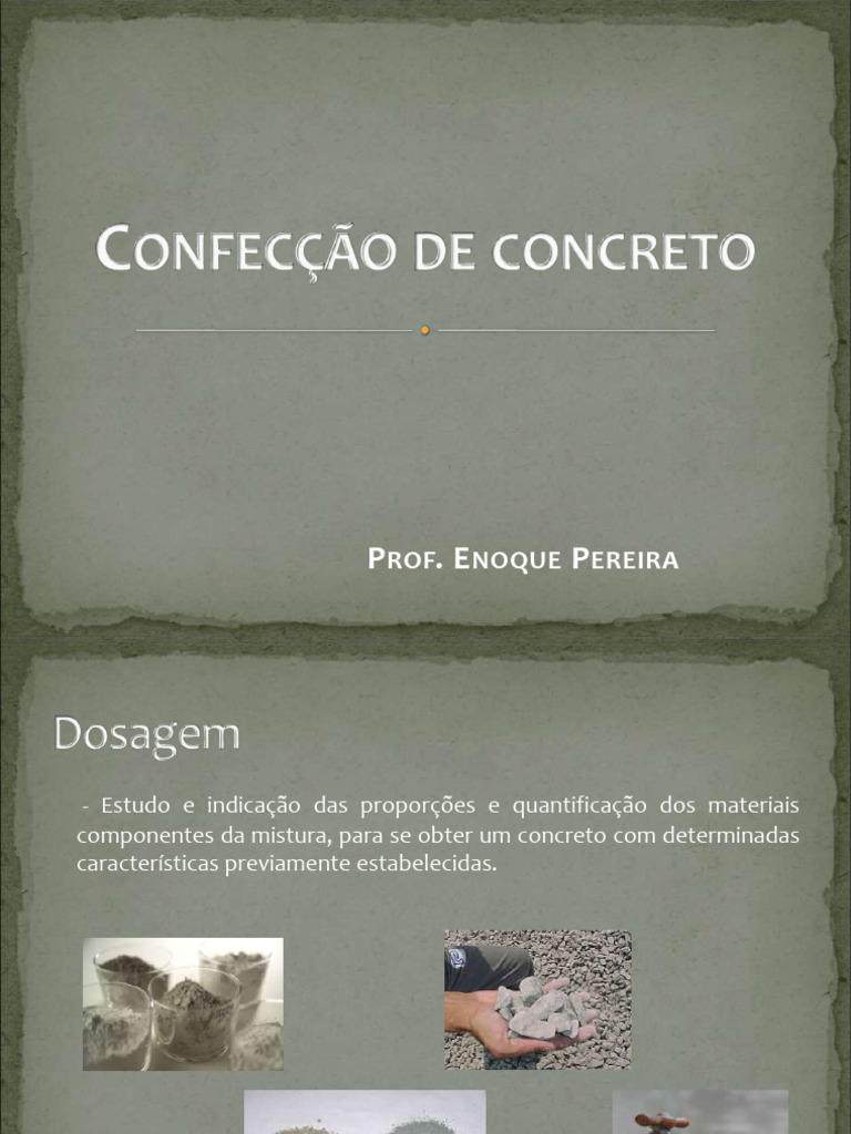 Aula 2 Materiais De Construcao Concreto Pdf Concreto Setor