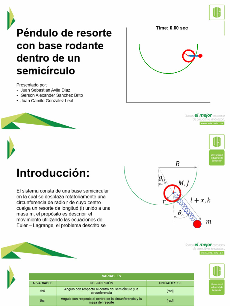 Péndulo de Resorte Con Base Rodante Dentro de | PDF | Péndulo | Velocidad