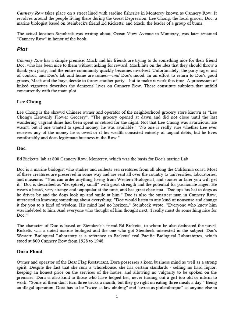 Cannery Row | PDF