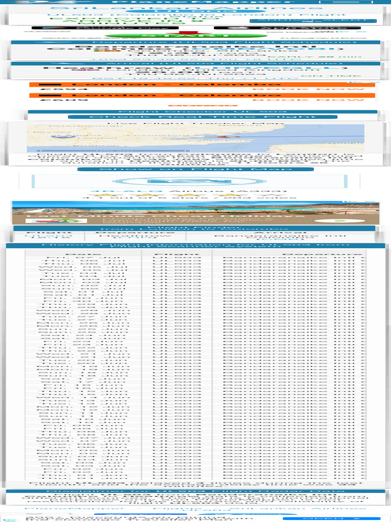 UL503 Flight Tracker-Colombo To London (SriLankan Airlines UL 503 ...