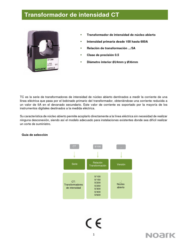Ficha - Chint - Serie CT | PDF | Transformador | Corriente eléctrica