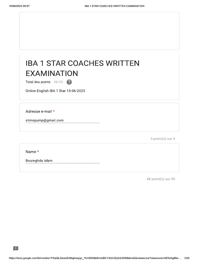 Iba Result Exam | PDF