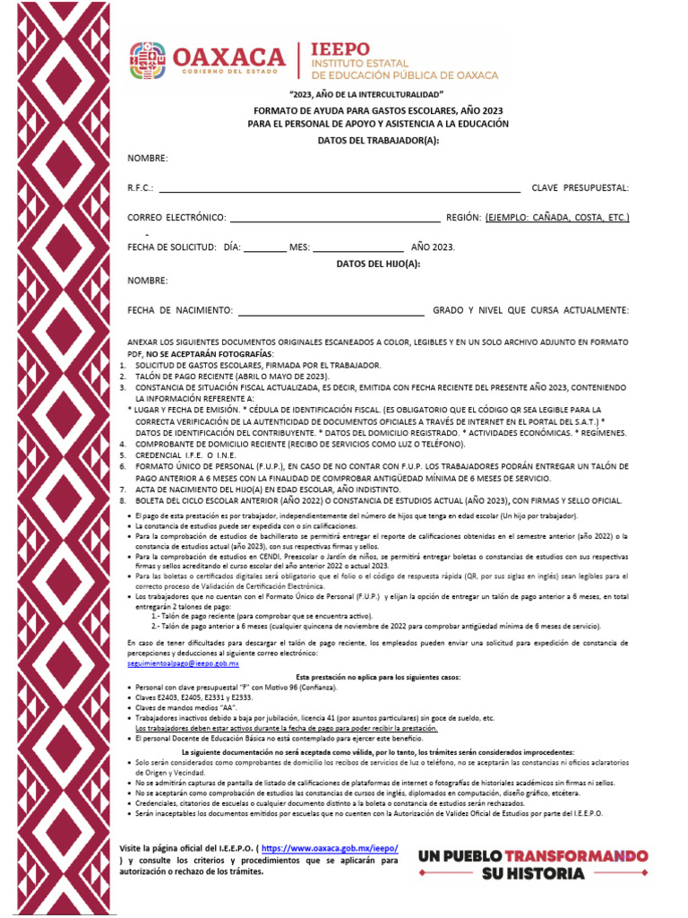 Formato Solicitud Ge 2023 | PDF | Finanzas y dinero