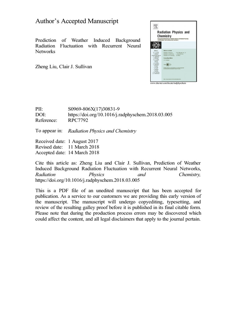 Prediction Of Weather Induced Recurrent Neural Networks Pdf Applied Mathematics Statistics