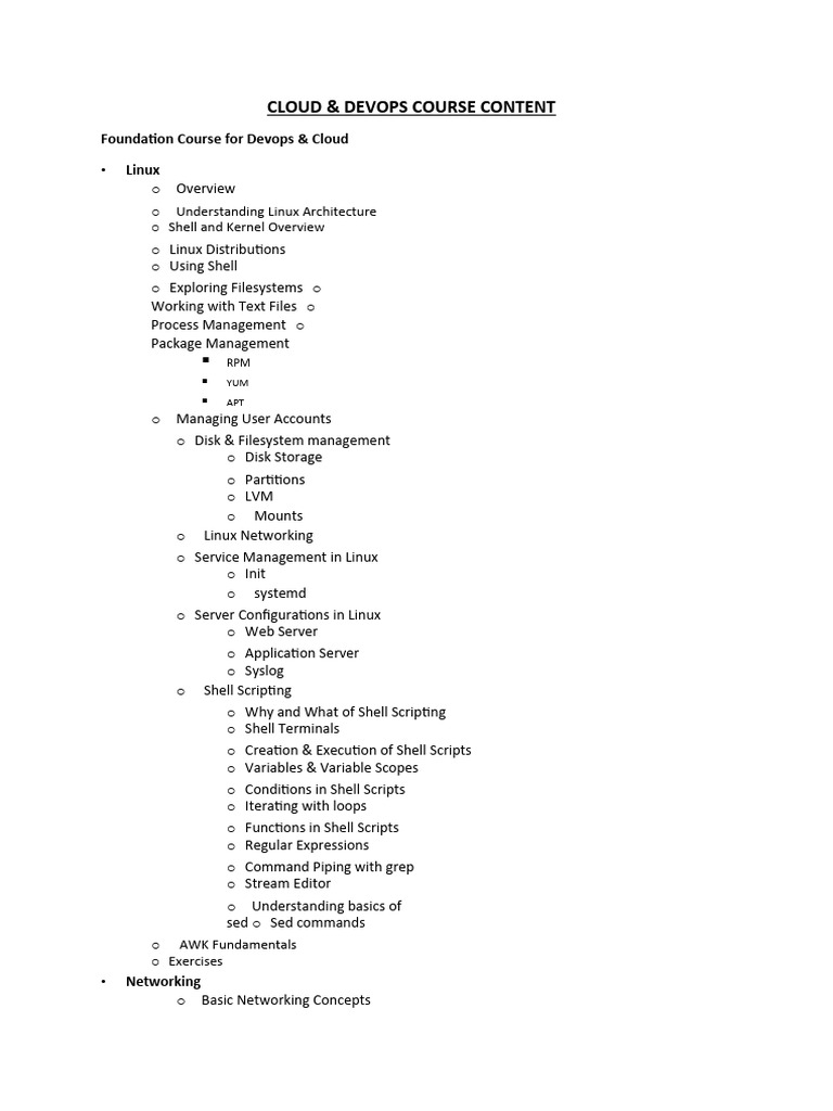 Cloud-DevOps-Course-Content (3) | PDF | Computer Science | Operating ...