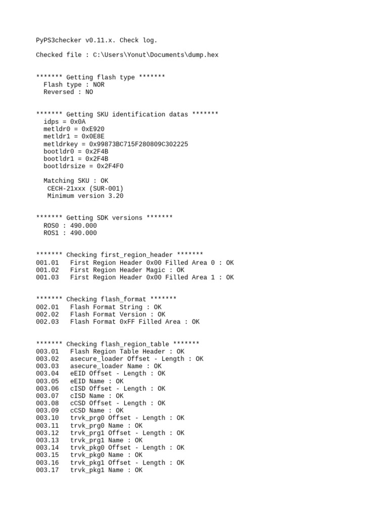 Dump Hex Checklog | PDF | Computer Programming | Computer Architecture