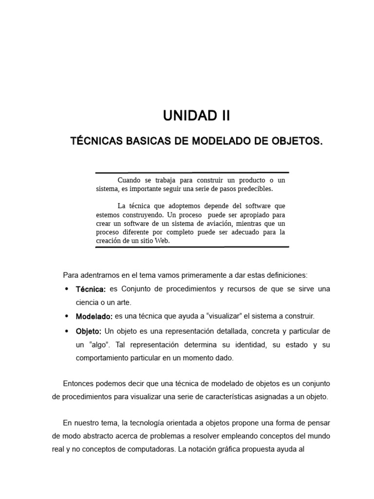 Tecnicas Basicas Del Modelado de Objetos | PDF | Lenguaje de modelado unificado | Objeto ...