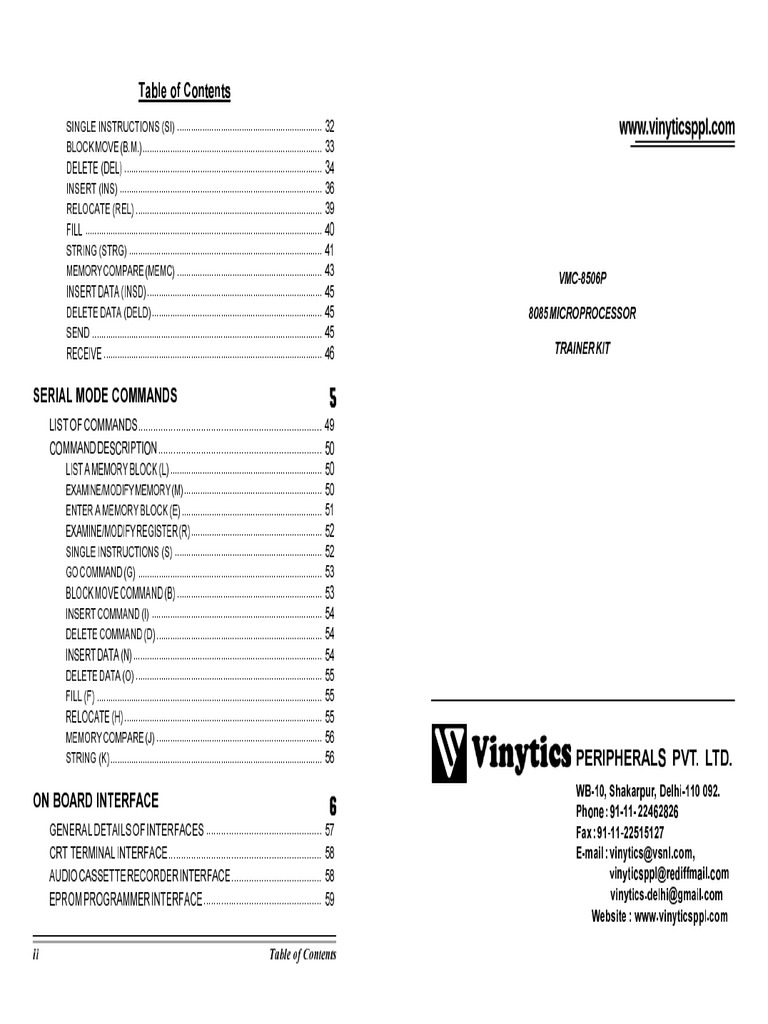VMC 8506 | PDF | Input/Output | Programming
