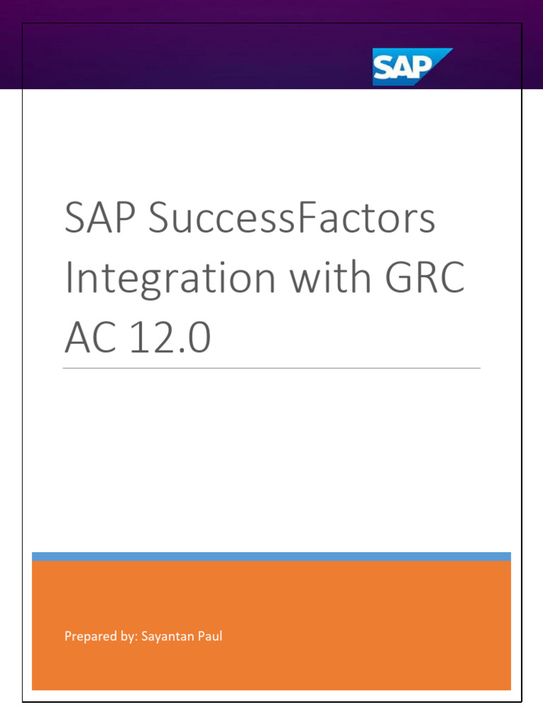 SAP SuccessFactors & GRC Integration | PDF | Computing | Information ...