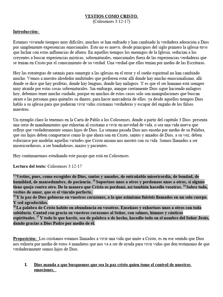 Vestios Como Cristo | PDF | Cristo (título) | Fe