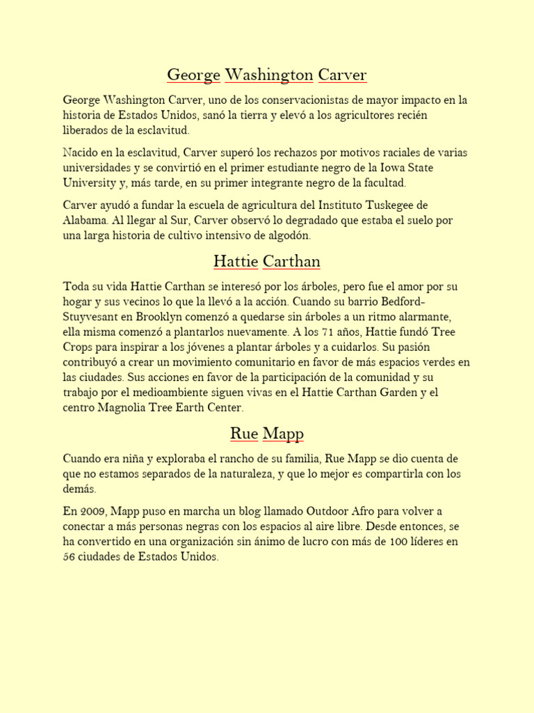 George Washington Carver | PDF | Entorno natural