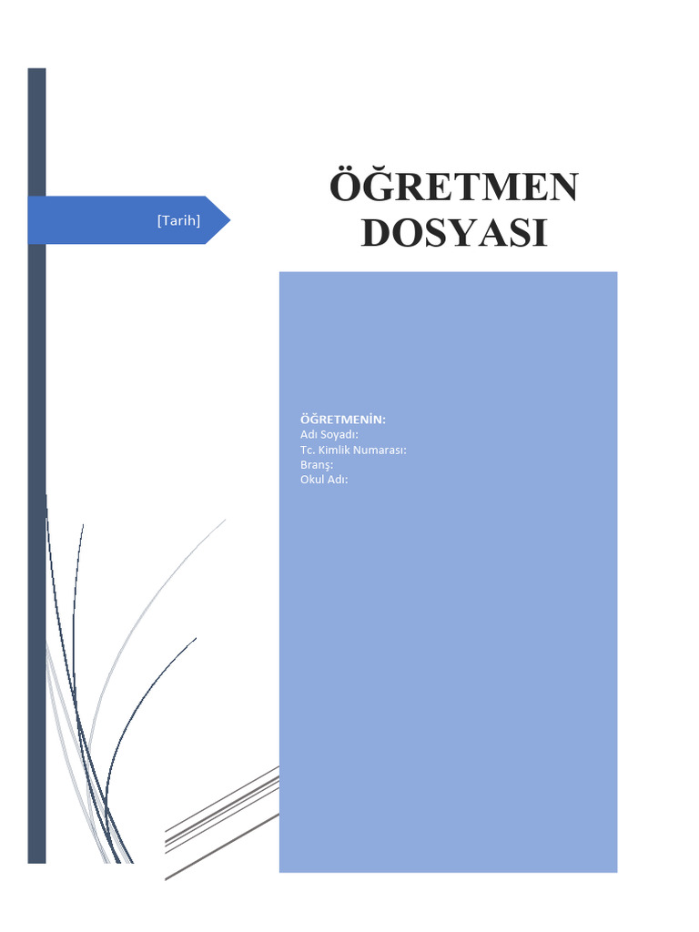 Ogretmen Dosyasi Kapak Ornegi | PDF Ogretmen Dosyasi Kapak Ornegi | PDF