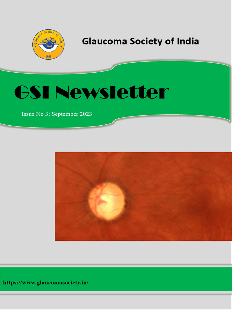 GSI E-Newsletter III | PDF | Glaucoma | Medical Treatments