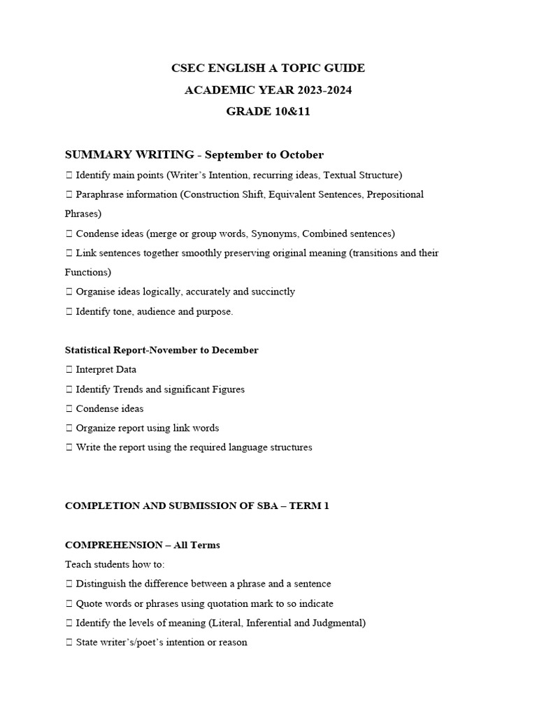 Csec English A Topic Guide | PDF | Essays | Persuasion