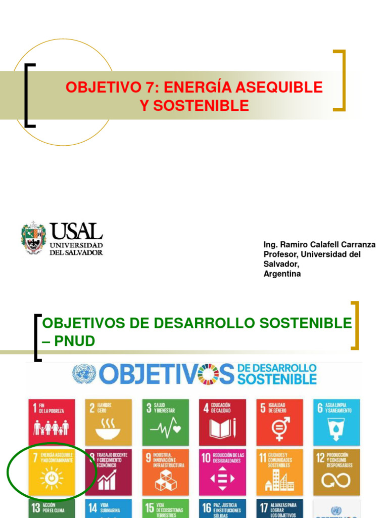 ODS 7 - Energía Asequible y Sostenible | PDF | Energía renovable | Uso eficiente de energía