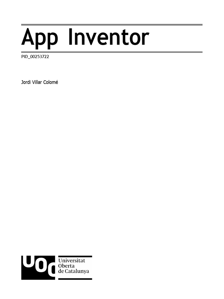 App Inventor | PDF | Software de la aplicacion | Aplicación movil App Inventor | PDF | Software de la aplicacion | Aplicación movil