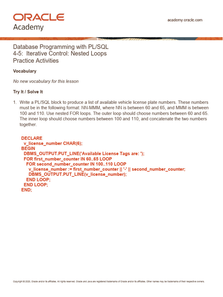 PLSQL 4 5 Solution | PDF