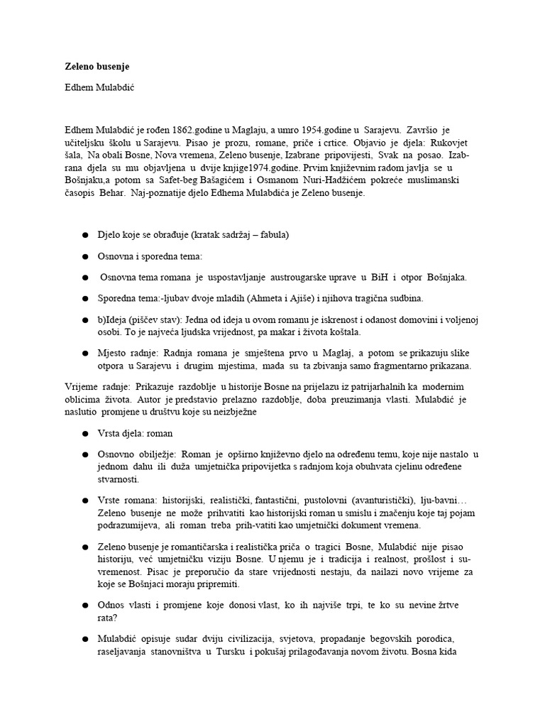 Zeleno Busenje | PDF