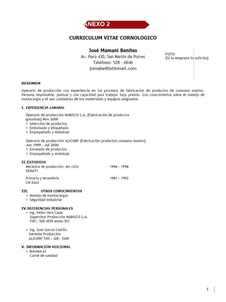 Modelos CV | PDF | Marketing | Exportaciones