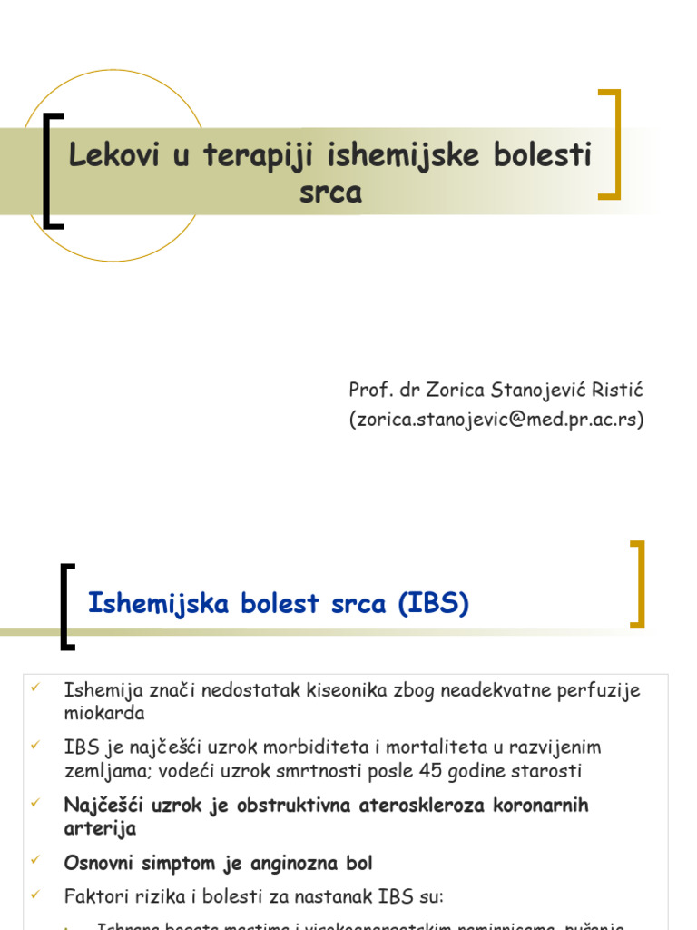 Lekovi U Terapiji Ishemijske Bolesti Srca, Terapija Srčane Insugicijencije, Antiaritmici ...