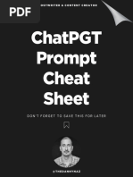 ChatGPT Cheatsheet (v3) | PDF | Artificial Intelligence | Intelligence (AI) & Semantics