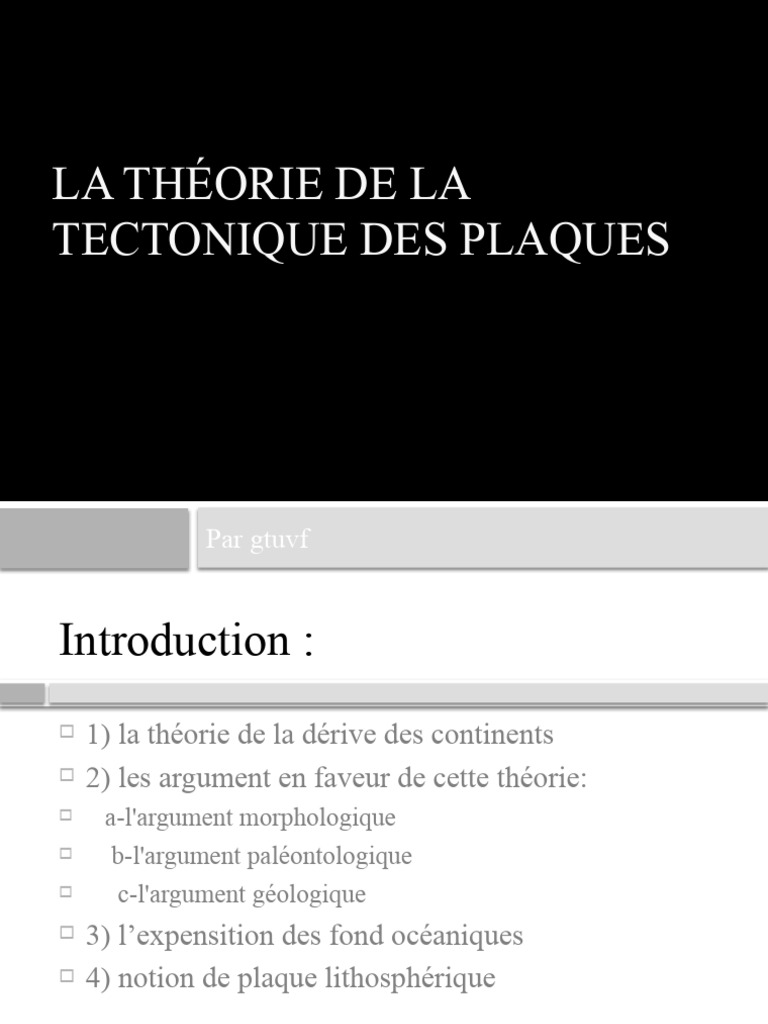 Théorie de La Tectonique Des Plaques | PDF