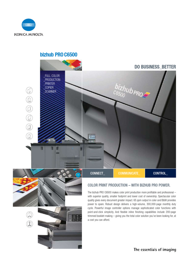 Konica Minolta Bizhub PRO C6500 Brochure | PDF | Operating System | Image Scanner