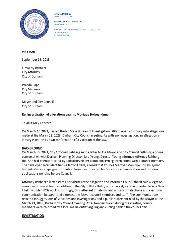 Durham Council Investigation Findings | PDF | Crimes | Crime & Violence