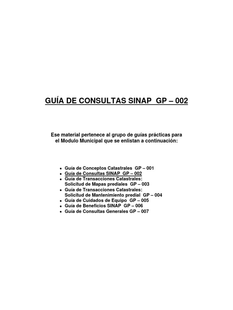 Guia de Consultas Sure Sinap | PDF | Cartografía | Información