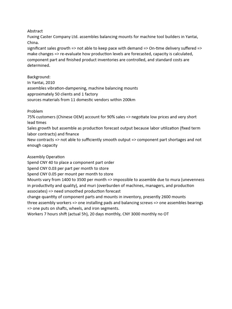 Fuxing Caster Case Study | PDF