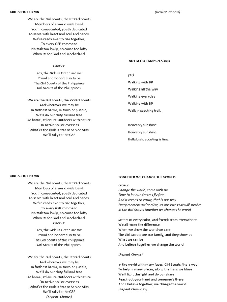 Girl Scout Hymn | PDF