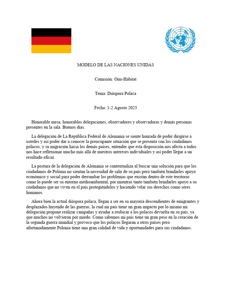 Modelo de Las Naciones Unidas | PDF | Alemania | Política mundial