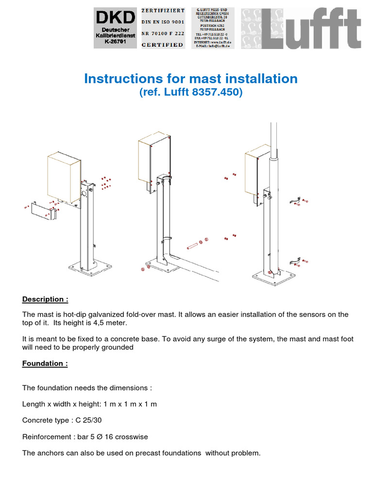 Mast Installation Guide | PDF | Technology & Engineering