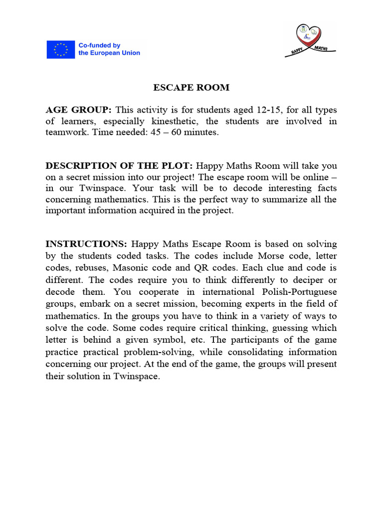 Escape Room - Mathematics | PDF | Triangle | Rectangle