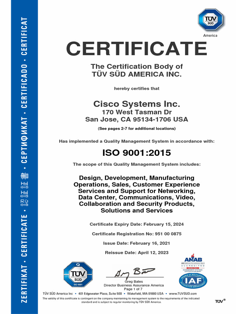 Iso 9001 Web Certficate | PDF