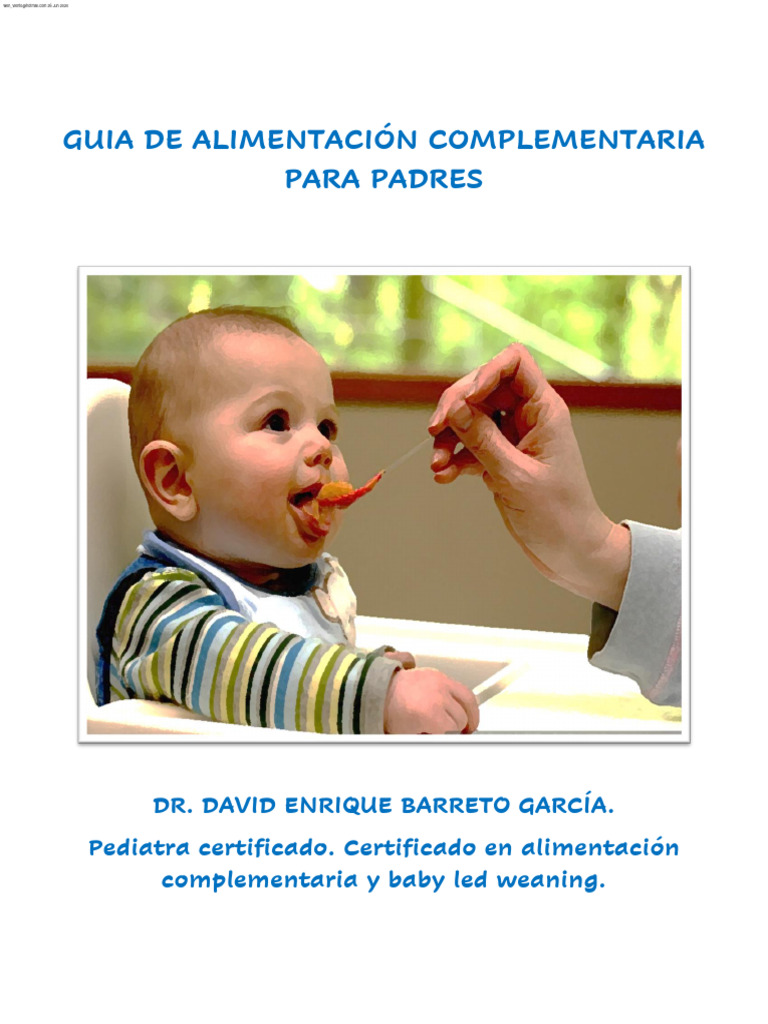 Guia de Alimentacion Complementaria o | PDF | Alimentos | Vegetales