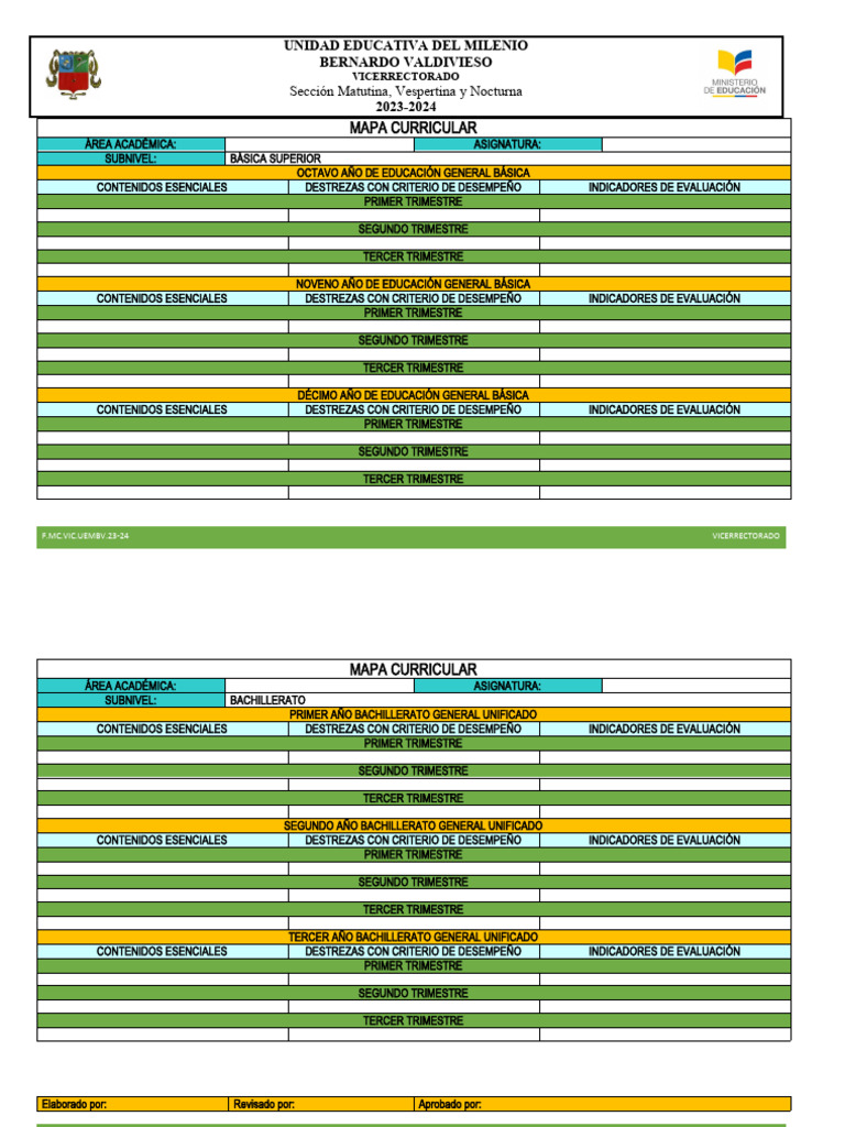 Formato Mapa Curricular 23-24 | PDF