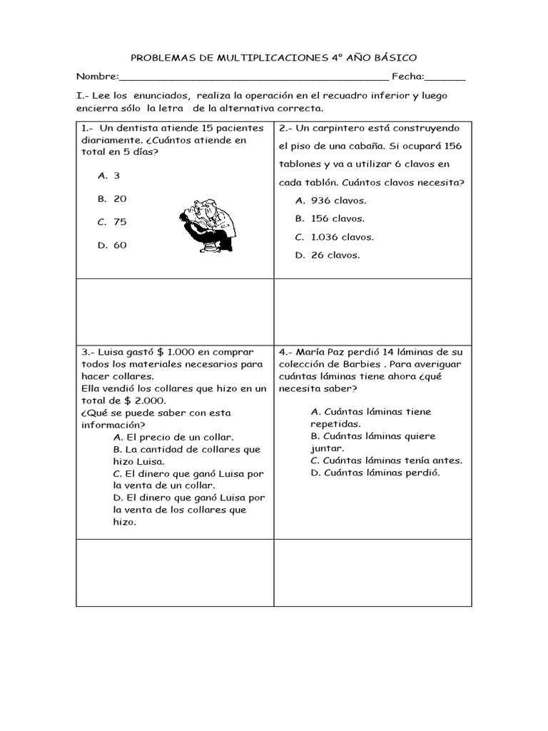 Problemas de Multiplicaciones 4 | PDF