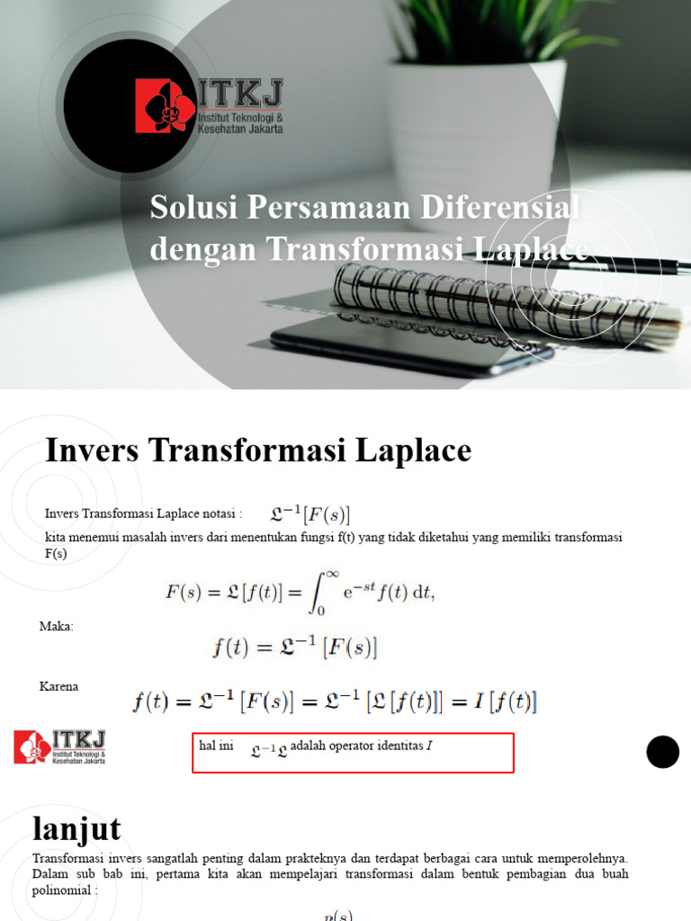 Pertemuan 10 - Transvormasi Laplace - INVERSE | PDF
