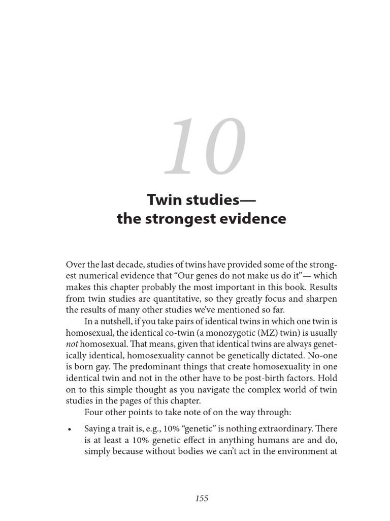 Ch10 Twin Studies | PDF | Twin | Homosexuality