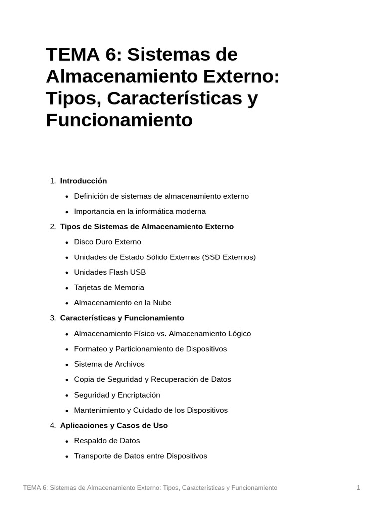 Tema 6 | PDF | Unidad de estado sólido | Archivo de computadora