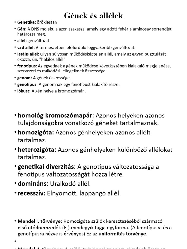 Gének És Allélek | PDF