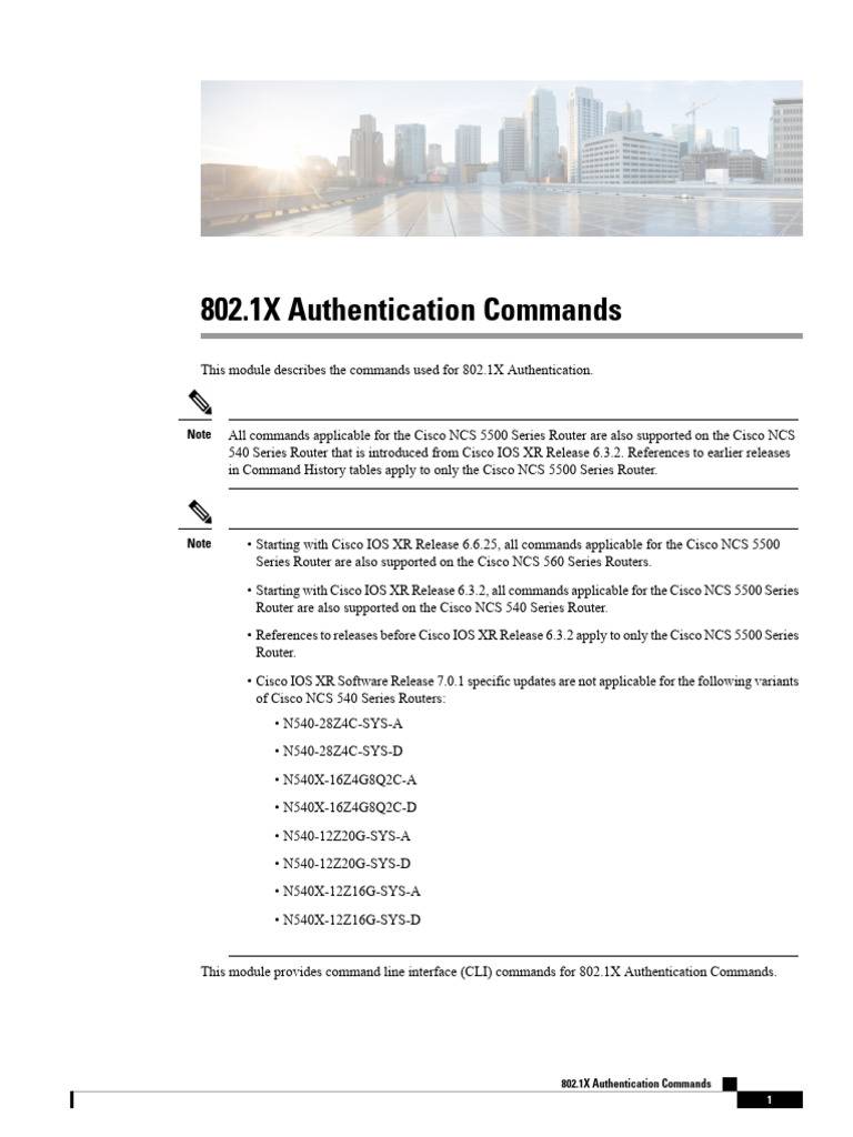 802 1X Authentication Commands | PDF | Computer Networking | System Software