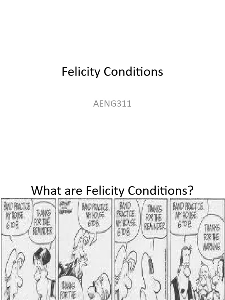 AENG311 Felicity Conditions | PDF | Human Communication | Communication