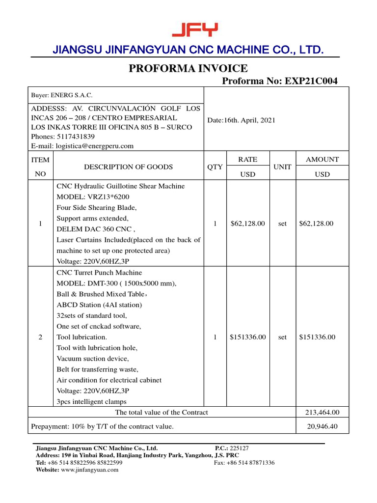 Jiangsu Jinfangyuan CNC Machine | PDF | Numerical Control | Mechanical Engineering