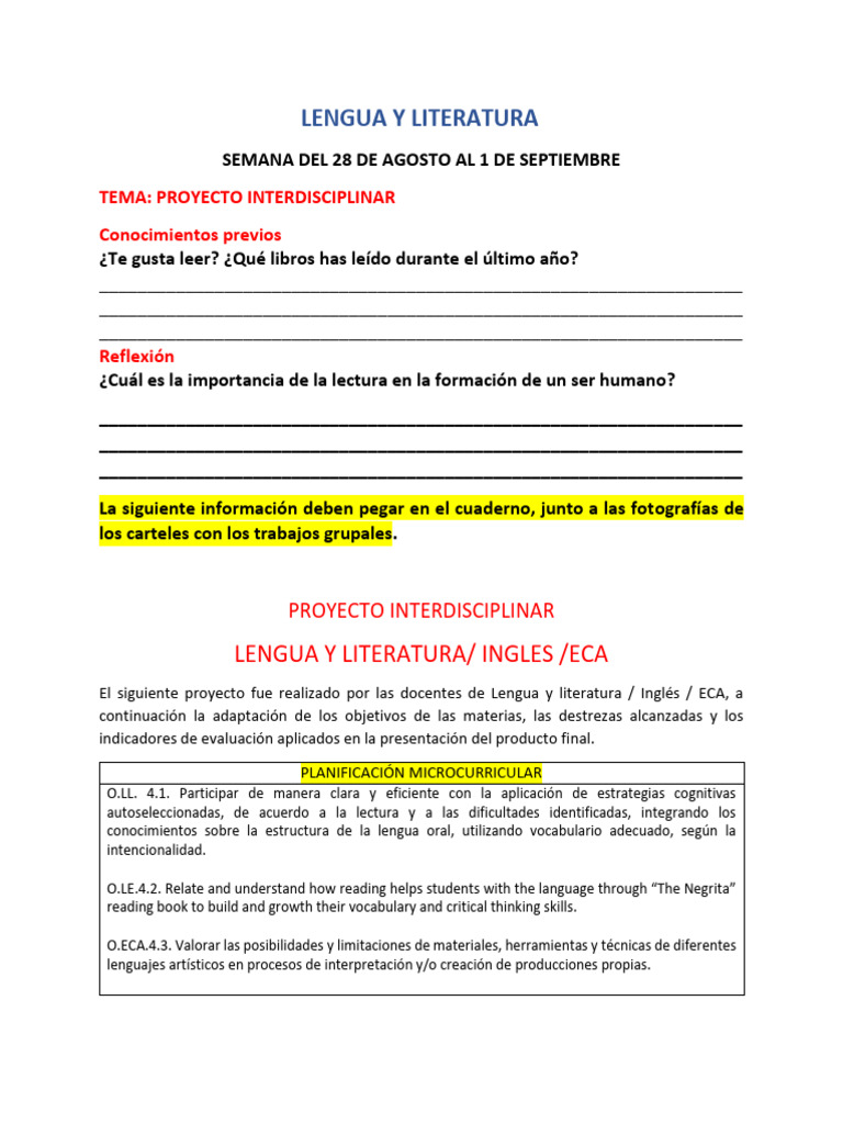 Proyecto y Discurso | PDF | Comprensión lectora | Ciencia cognitiva