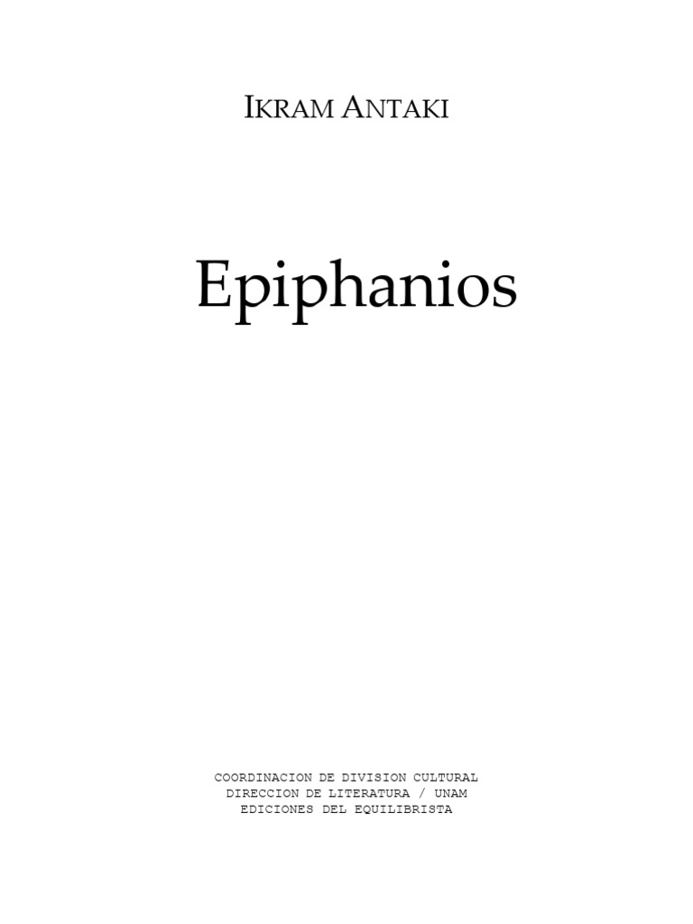 Antaki-Ikram-Epiphanios- EL POEMA de MÉXICO | PDF