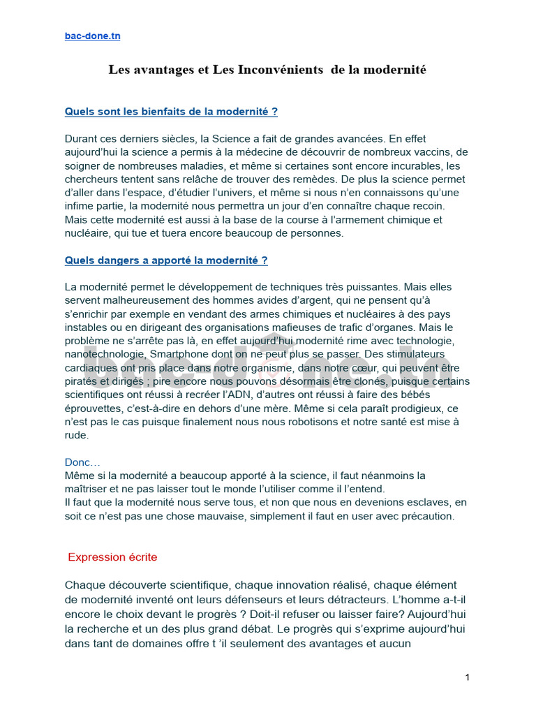 Les Avantages Et Les Inconvénients de La Modernité | Descargar gratis PDF | Science | Jeux vidéo