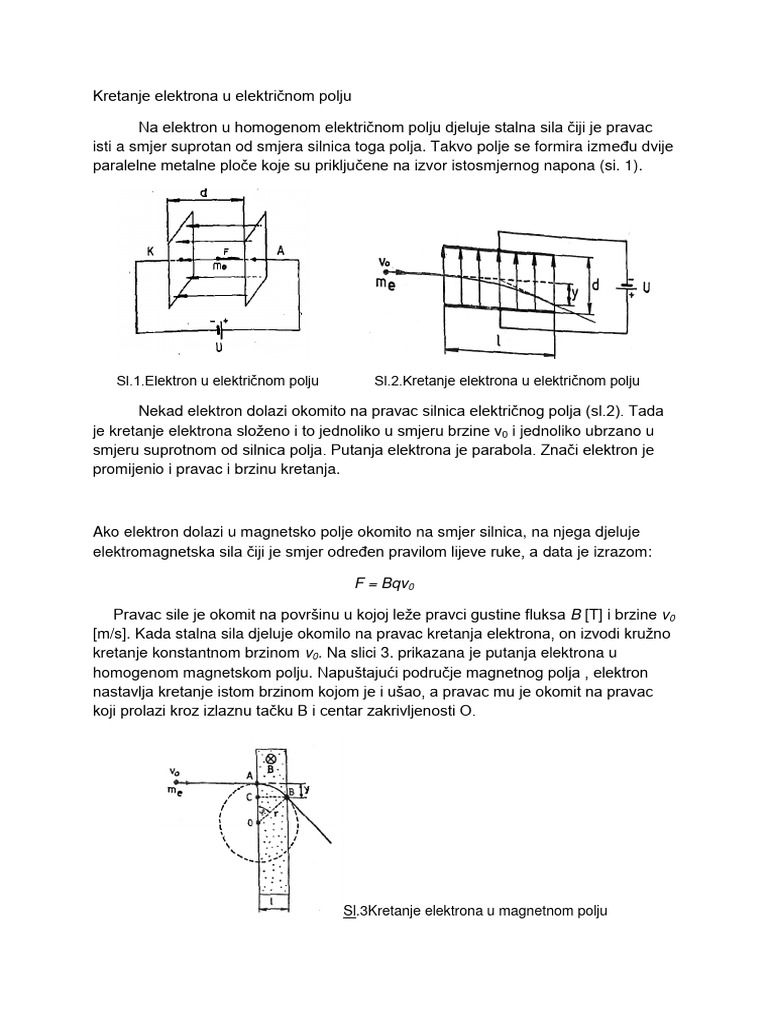 42.kretanje Elektrona U El. I Magnetnom Polju | PDF